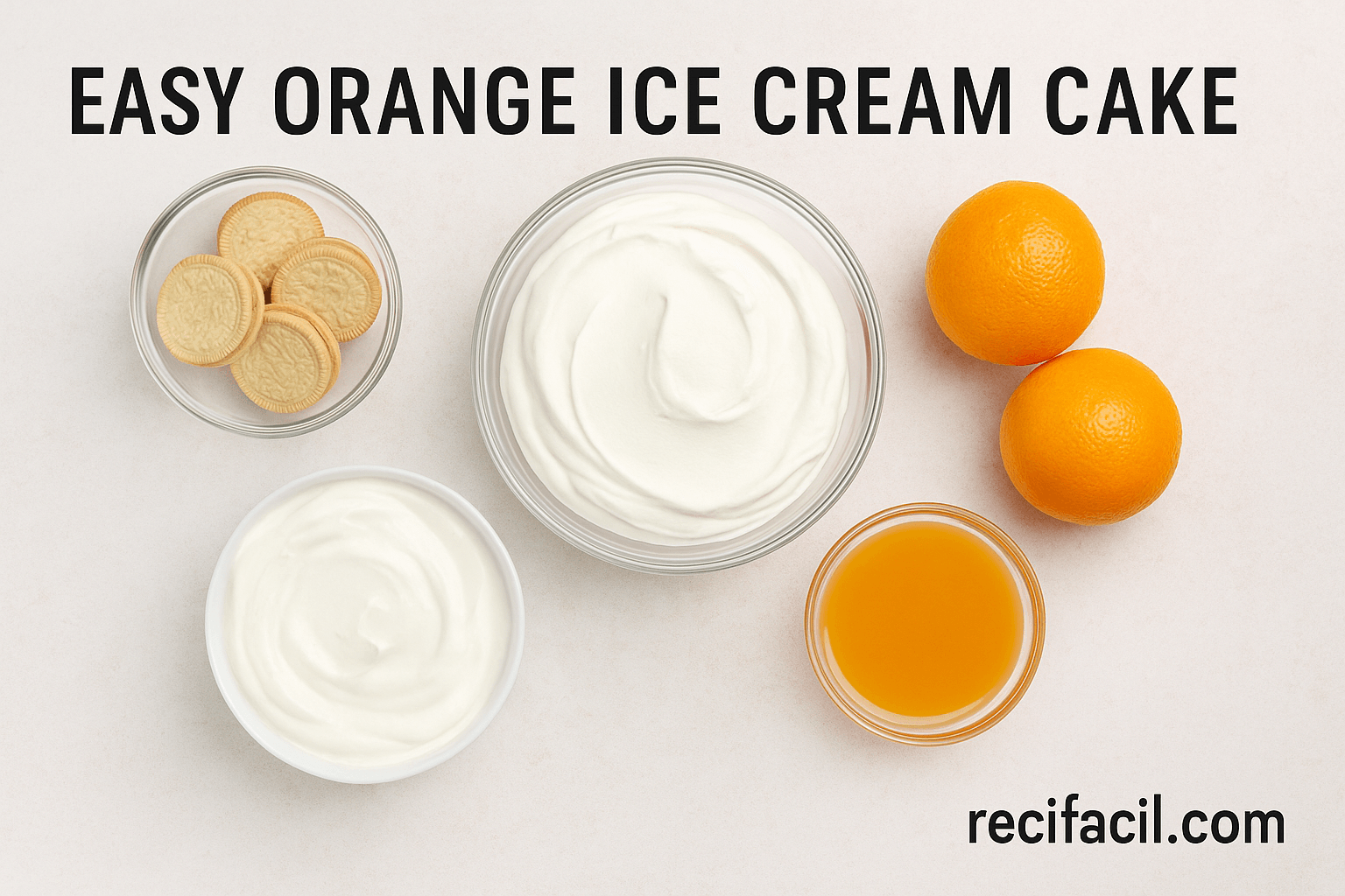 Easy Orange Ice Cream Cake Recipe: Refreshing Dessert - Recifacil ...