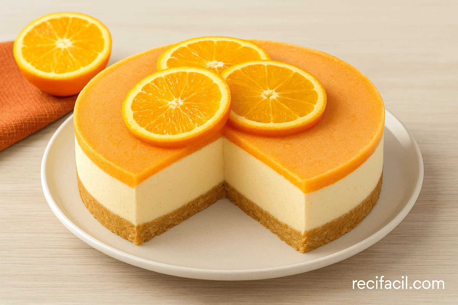 Easy Orange Ice Cream Cake Recipe: Refreshing Dessert - Recifacil ...